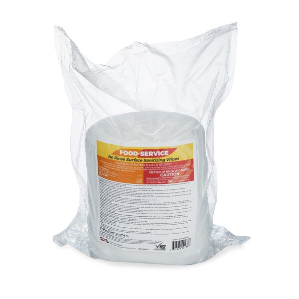No Rinse D2 Sanitizing Food Service Wipe Bucket Refills, NSF Registered ...