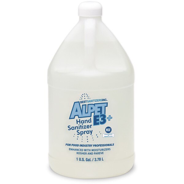 Best Alpet E3 Instant Hand Sanitizer Spray, 1 Gallon, 4/case - E700/B ...