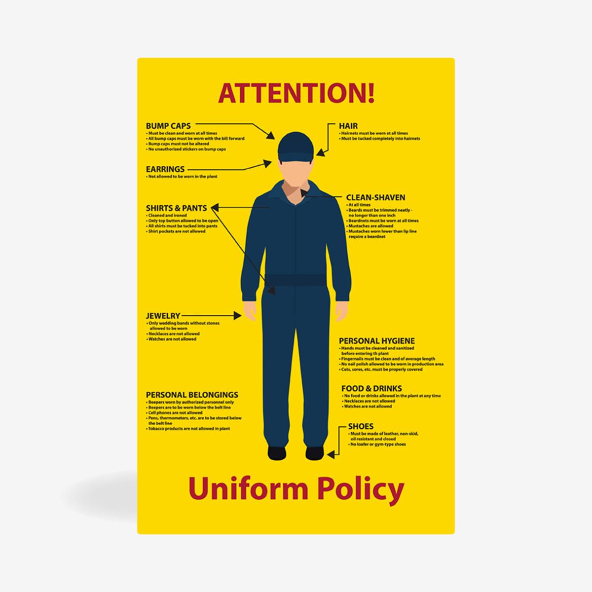 EC-S3072/SS-GMP05 - 30x72 Stor Shield Uniform Policy Sign