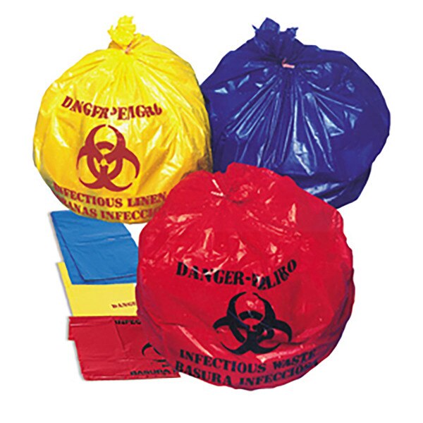 24X24 1.2MIL Red Isolation Liner-250/case-Bilingual imprint in English ...