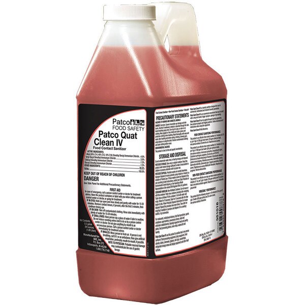 351018-07 #0 Quat Clean IV Food Grade Sanitizer 2.5 gal, 2/case - G301 ...