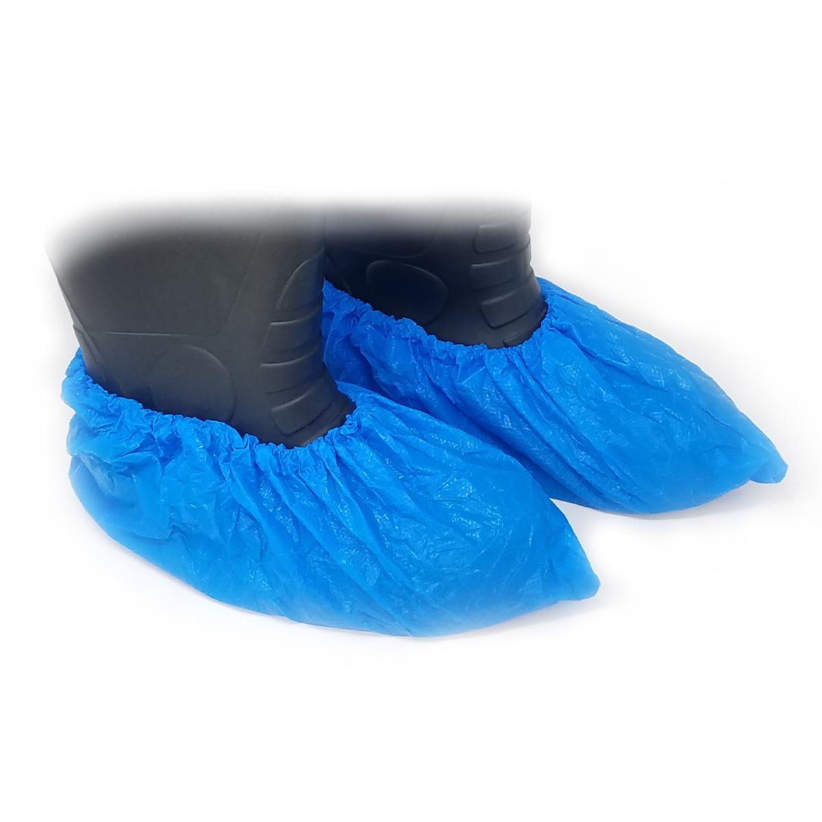 Non Skid Polyethylene Shoe Covers, Blue, Large, 300/case - H224/L-B ...