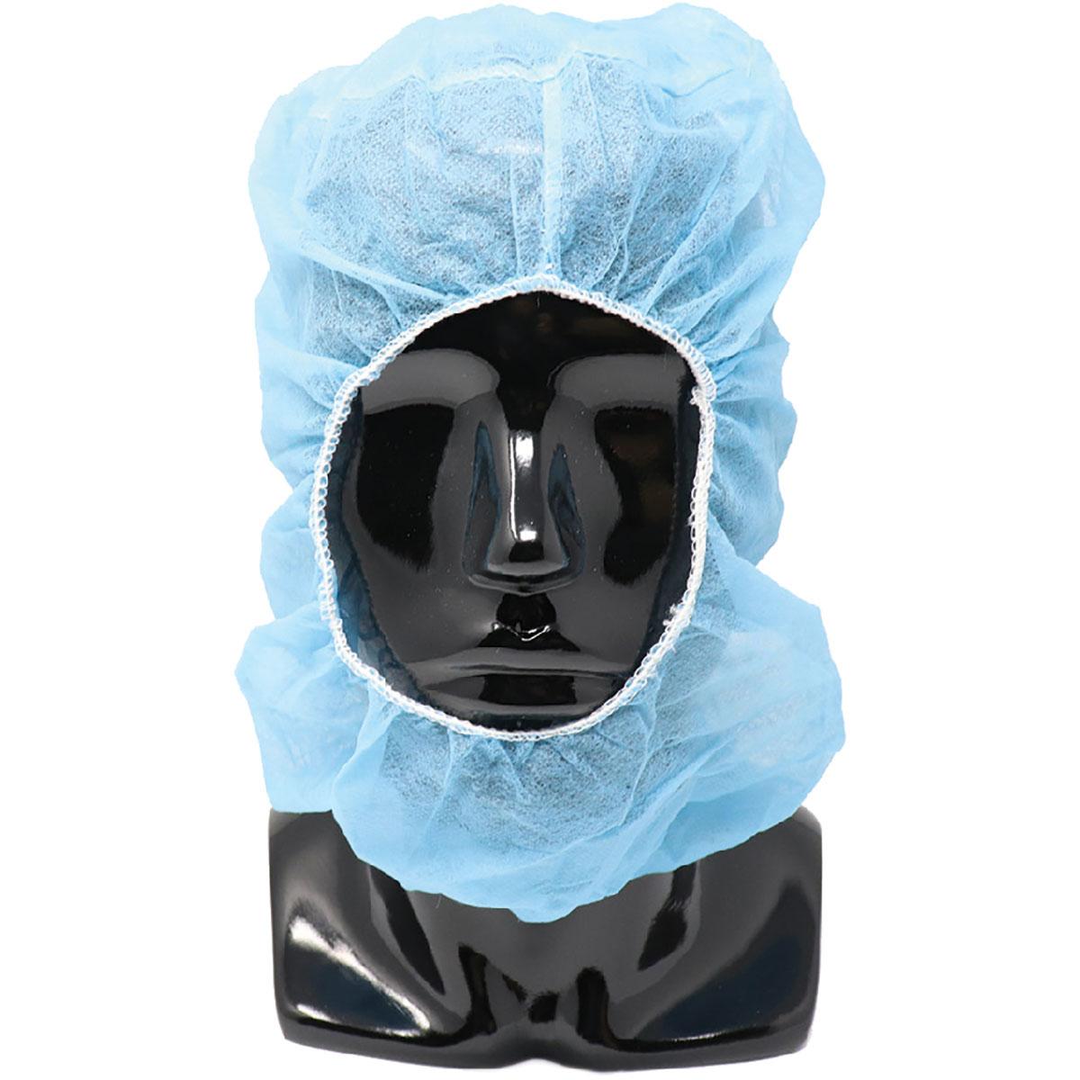 Polypropylene Hood, Combined Bouffant & Beard Guard, Blue, 1000/case ...