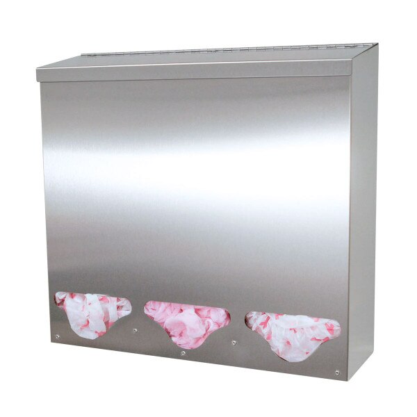 3 Compartments Bulk PPE Dispenser - Silver 6"x 15-51/64" x 5-7/16 ...