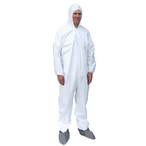 KeyGuard (Microporous) Coverall/Bunnysuit, Elastic Wrists, Attached ...