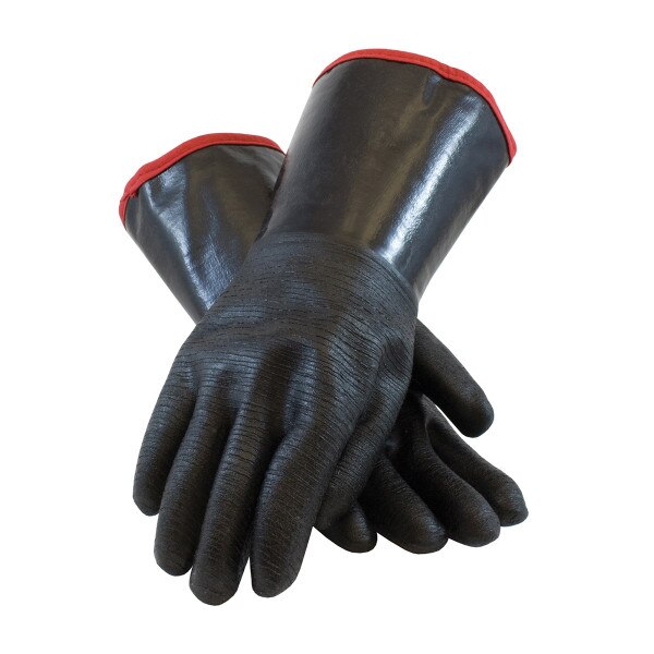 Neoprene coated fryer gloves, 18" gauntlet, Large - dozen - H704/L ...