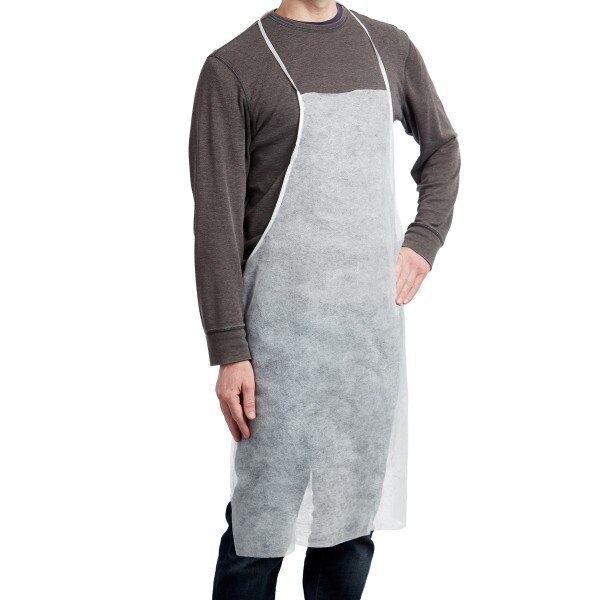 Laminated polypropylene apron - 28"x36"- White - H724 | Amerisan LLC