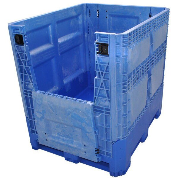Blue Food Grade Collapsible Bulk Container, 40"x48"x46" - K083/B ...