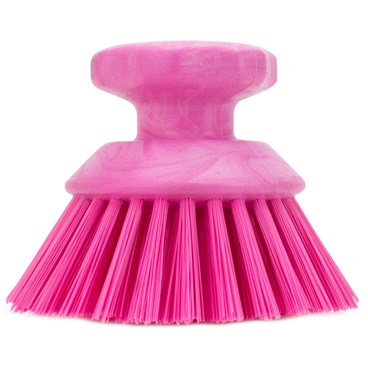 Round Scrub Brush, Stiff - Pink - K42395/P | Amerisan LLC