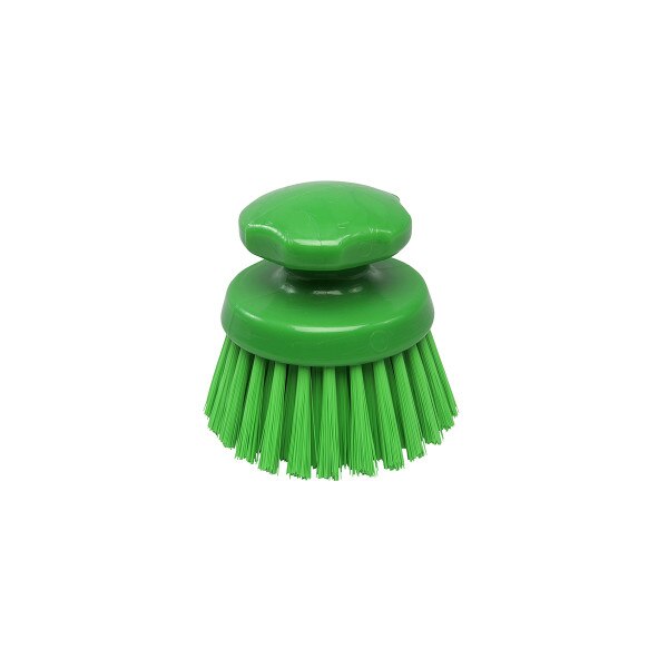 5" Round Hand Scrub Brush, Stiff Bristles - Green - K54154/G | Amerisan LLC