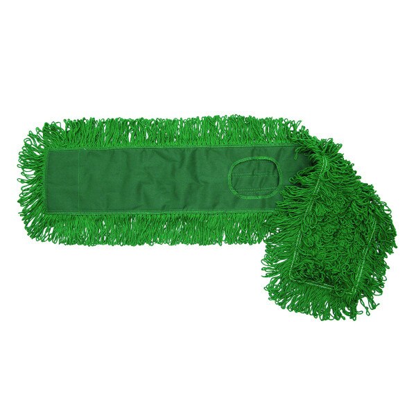 48"x5" Color-Coded Looped End Dust Mop - Green - K646/48G | Amerisan LLC