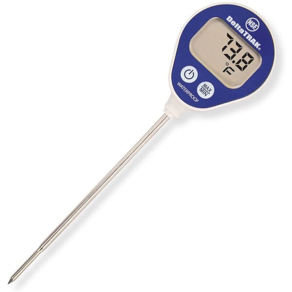 Deltatrak Waterproof Lollipop Min/Max Probe Thermometer, Auto & Manual ...