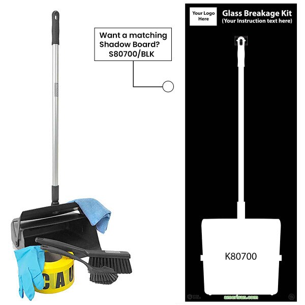 Glass Breakage Incident Clean Up Kit, Black - K80700/BLK