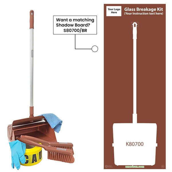 Glass Breakage Incident Clean Up Kit, Brown - K80700/BR