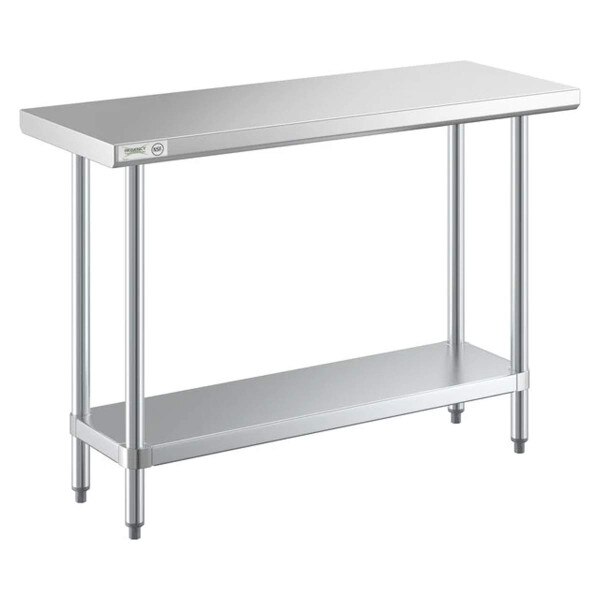 Regency 18" x 48" 18-Gauge 304 Stainless Steel Commercial Work Table ...