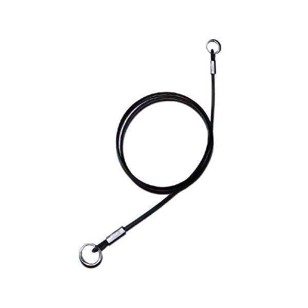 Wire Pen/Tool Lanyard Cable Tether w/ 3/4" Split rings, 24" L, Black ...