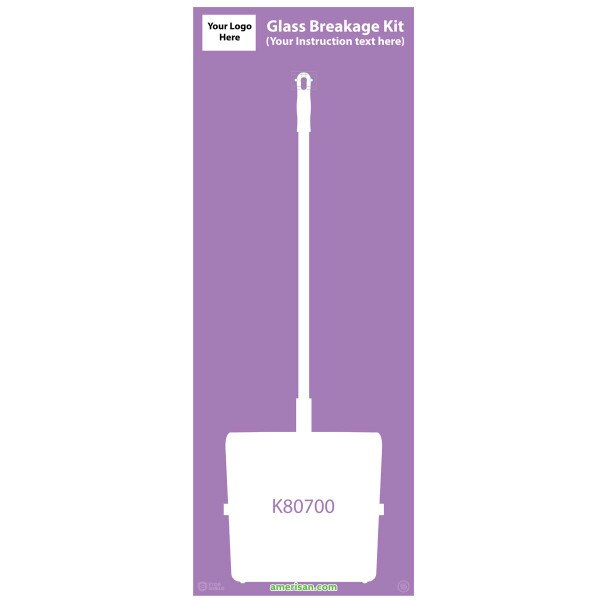 18" x 48" StorX-Storshield Shadow Board-Glass Kit-Purple