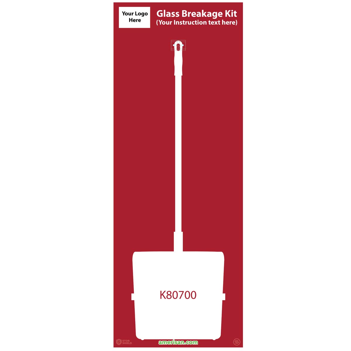 StorX-StorShield - 18" x 48" - Wall Mount Shadow Board - For Glass ...