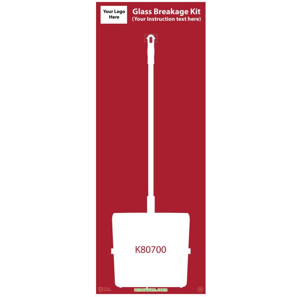 18" x 48" StorX-Storshield Shadow Board-Glass Kit-Red