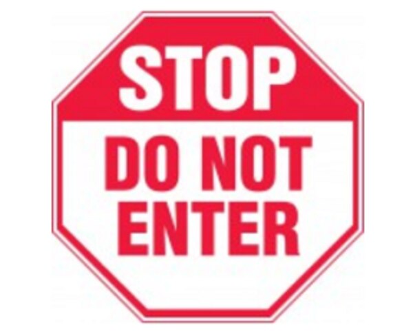 12" x 12" "STOP DO NOT ENTER" StorShield Octagon Stop Sign